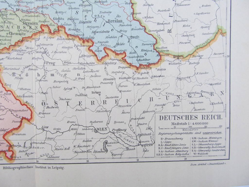 NIEMCY RZESZA NIEMIECKA POLSKA mapa 1897 r. - 7679579922 - oficjalne ...