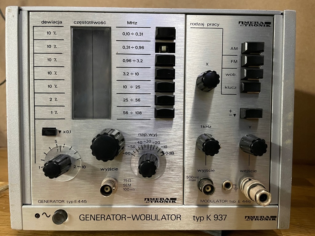 MERATRONIK GENERATOR-WOBULATOR MERATRONIK TYP K937 - 13337500398 ...