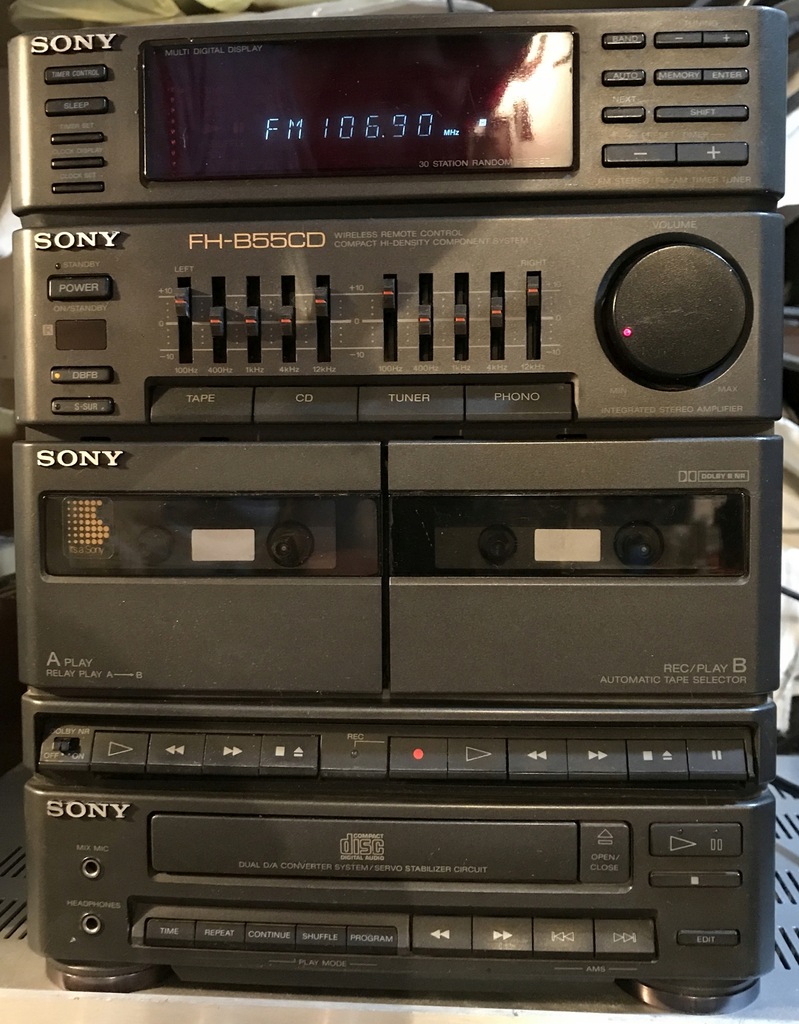 Wieża SONY FH-B55CD - niekompletna - 11378394140 - oficjalne archiwum Allegro