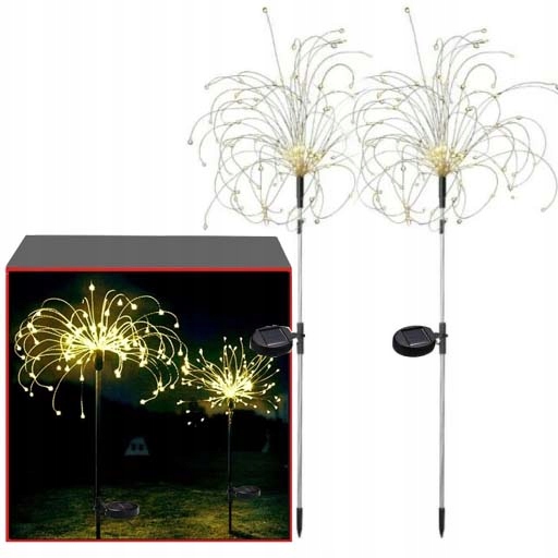 2X LAMPA SOLARNA OZDOBA OGRODOWA DMUCHAWCE 150 LED - 12404300231 - oficjalne archiwum Allegro