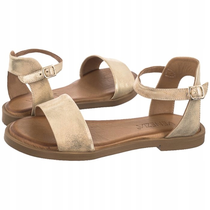 Buty Damskie Obuwie na Lato Sandały Venezia Złote H2749 369 Gol Be ...