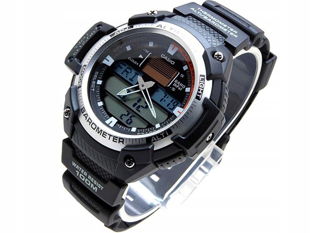 MĘSKI ZEGAREK CASIO SGW-400H-1B TERMOMETR BAROMETR - 7793139228 - oficjalne archiwum Allegro