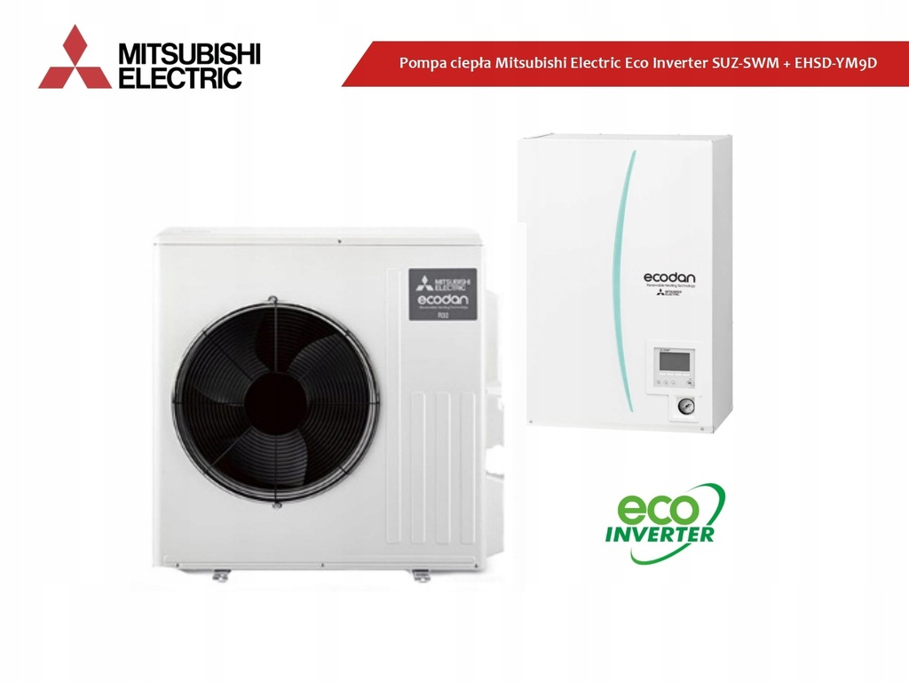 Pompa ciepła Mitsubishi Eco Inverter 10kW MONTAŻ - 13420505939 ...