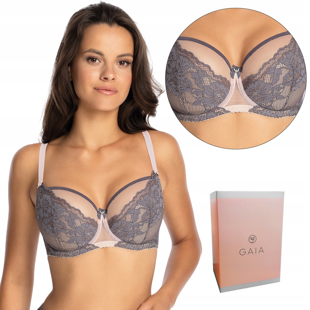 Biustonosz semi soft GAIA 1111 VIOLETTE fiolet 80E - 12623610666 - oficjalne archiwum Allegro