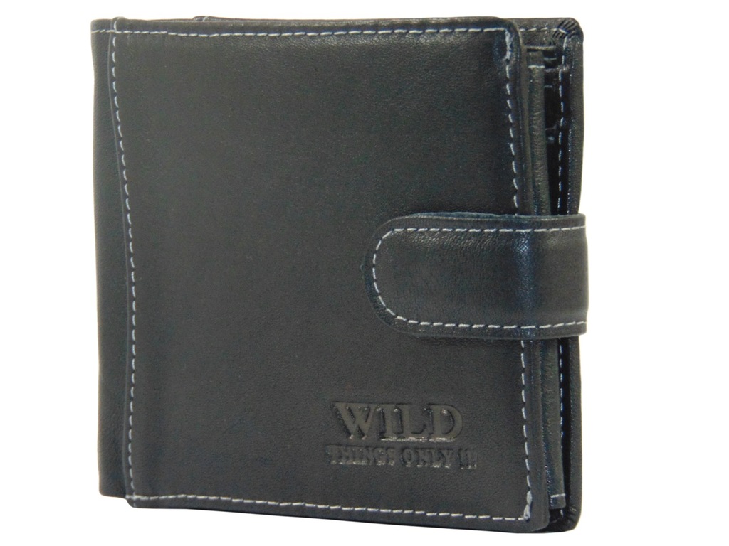 Portwel Portfel męski skórzany Duży pojemny modny - 7432942427 ...