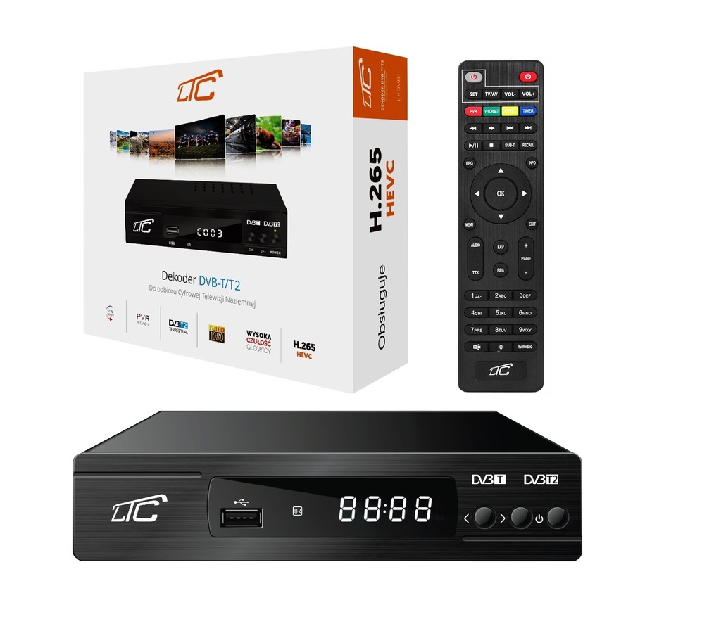 DEKODER NOWEJ GENERACJI TV NAZIEMNA DVB-T2 H.265 - 11830952920 ...