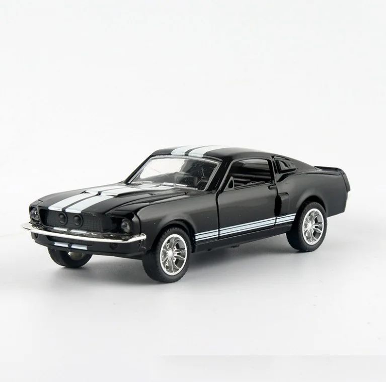 Black for Ford Mustang GT 1967 GT500 Return Alloy Car Toy Model ...