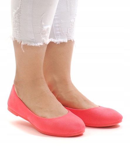 Różowe balerinki półbuty baletki JX1018-6 39 - 7965851917 - oficjalne ...