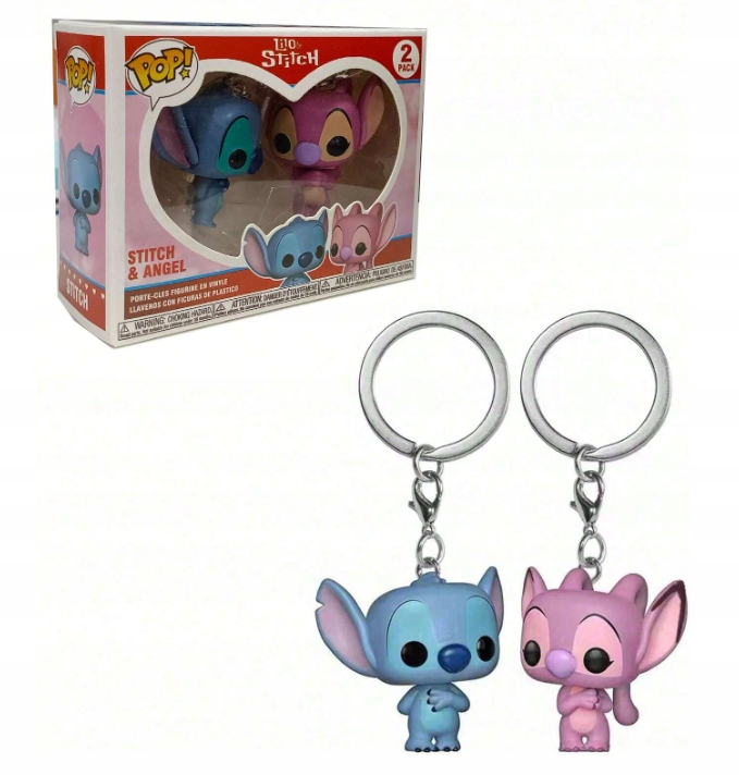 Figurka Stitch & Angel brelok breloczek zestaw figurek Lilo & Stitch ...