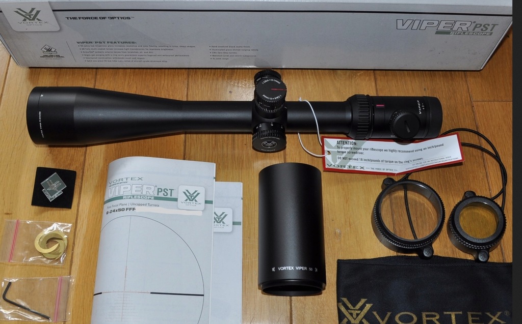Vortex Viper PST 6-24x50 FFP EBR-1 Taktyczna precyzyjna luneta celownik ...