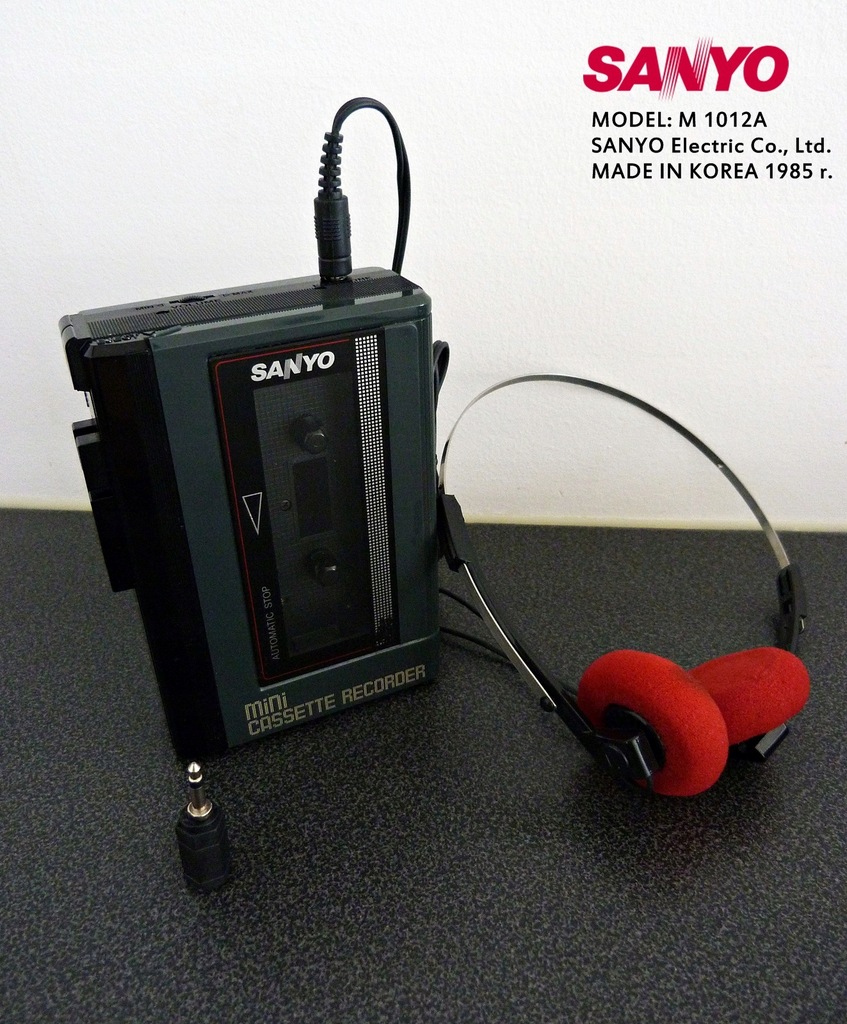Dyktafon/walkman Sanyo M 1012A Made in Korea 1985 - 9258782193 ...