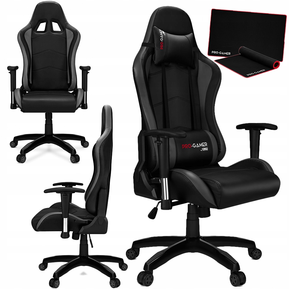 FOTEL BIUROWY GAMINGOWY GRACZA PRO-GAMER PODUSZKA - 7992630197 ...