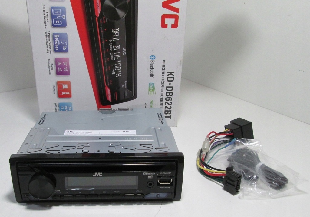 Radioodtwarzacz JVC KD-DB622BT 1-DIN 50 W - 14048167480 - oficjalne archiwum Allegro