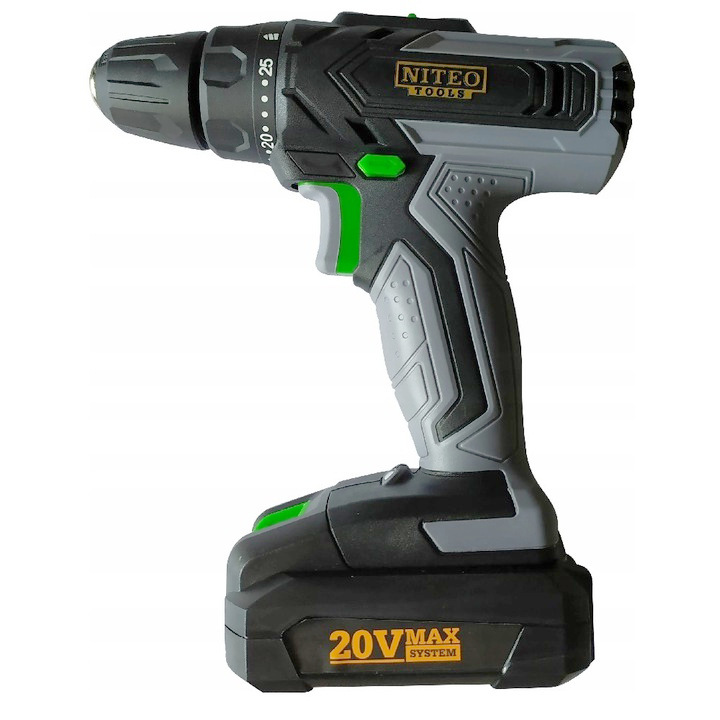 WIERTARKO-WKRĘTARKA AKUMULATOROWA 20V NITEO TOOLS - 9687365371 - oficjalne archiwum Allegro
