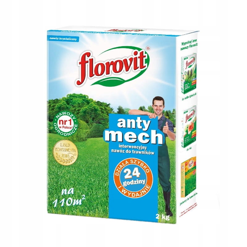 Nawóz do trawy z mchem Florovit ANTY MECH 2kg - 11696960388 - oficjalne archiwum Allegro
