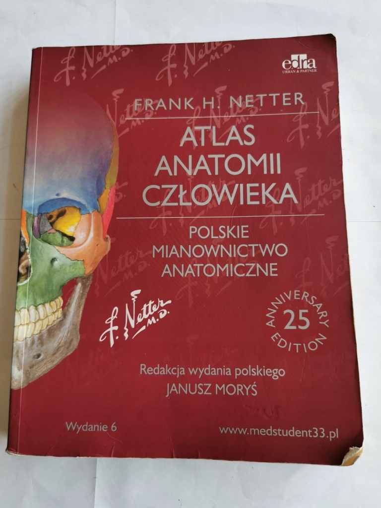 ATLAS ANATOMII CZŁOWIEKA FRANK H. NETTER WYDANIE 6 - 11098423052 ...