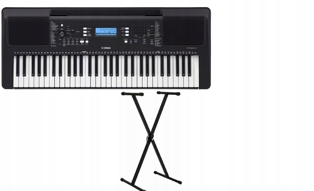 Keyboard Yamaha PSR-E373 dynamiczna klawiatura + statyw - 15096169390 - oficjalne archiwum Allegro