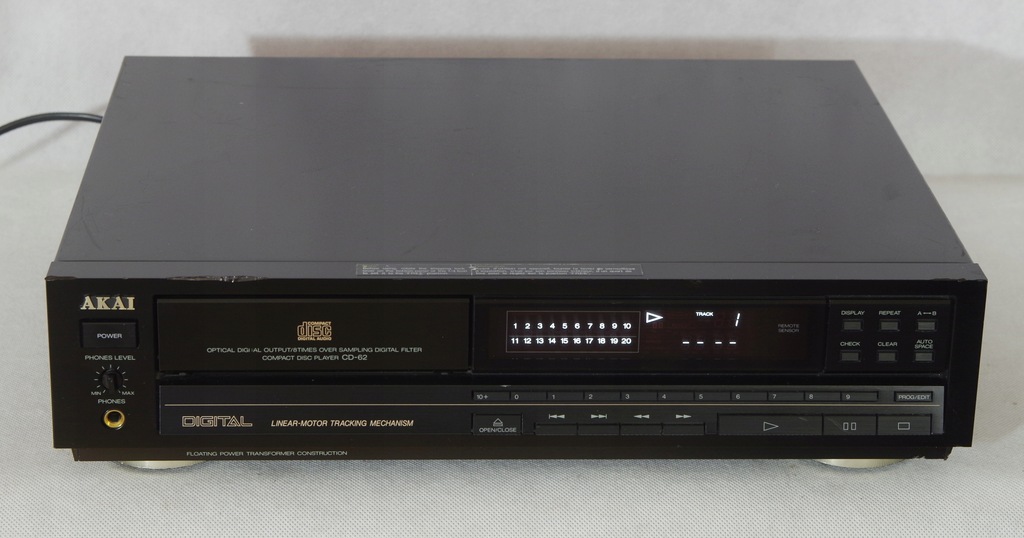 Akai CD-62, odtwarzacz cd. Uszkodzony - 13156646374 - oficjalne archiwum Allegro