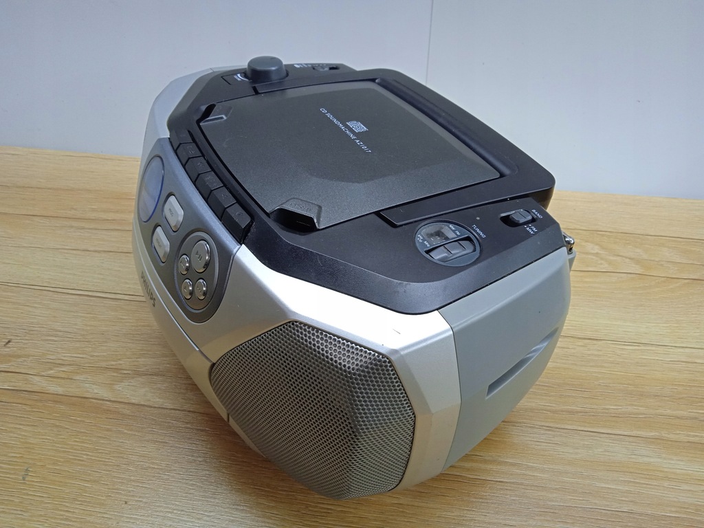 RADIO PHILIPS BOOMBOX CD AUDIO FM/AM KASETA ŁADNE - 12415673094 - oficjalne archiwum Allegro