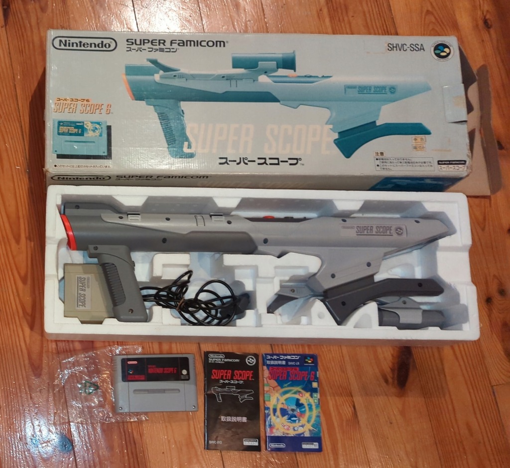 Pistolet light gun SNES Super Scope 6 PAL box - 13530850162 - oficjalne ...