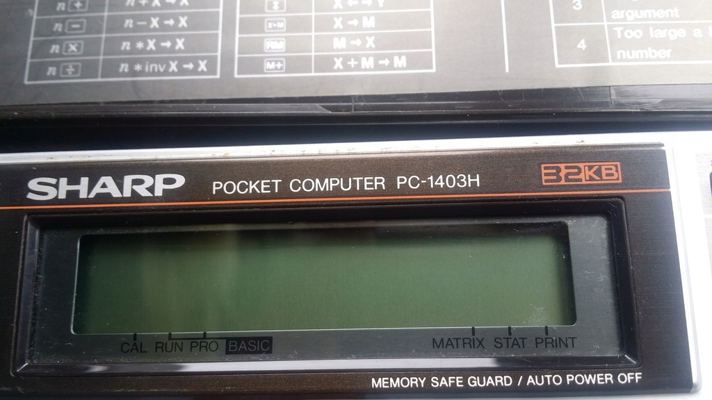 Sharp Pocket Computer SHARP PC-1403H ideał Vintage - 10631015332 ...