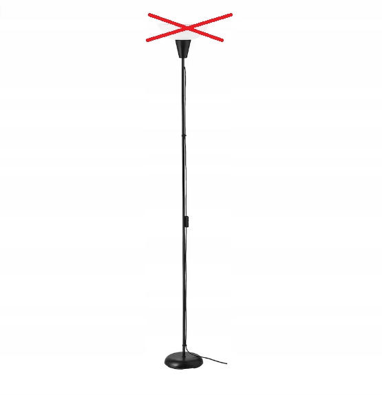 IKEA TAGARP BEZ KLOSZA Lampa podłogowa,E27, czarny - 13253818763 - oficjalne archiwum Allegro
