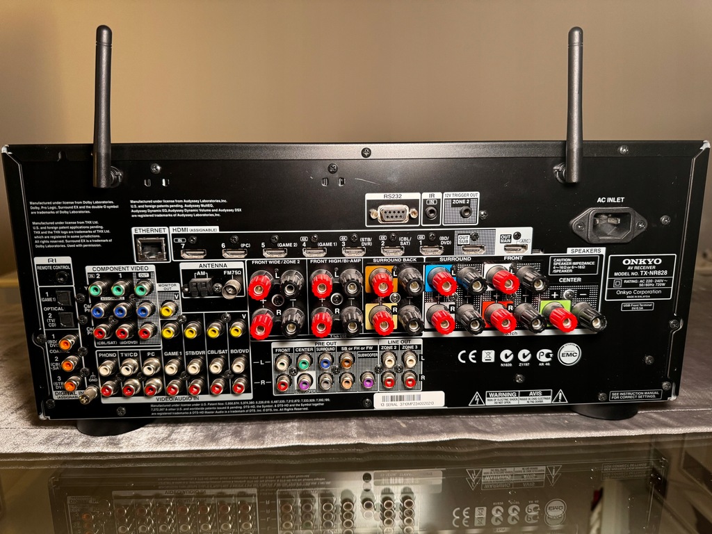 Amplituner ONKYO TX-NR828 7.2 czarny - 16058999611 - oficjalne archiwum Allegro