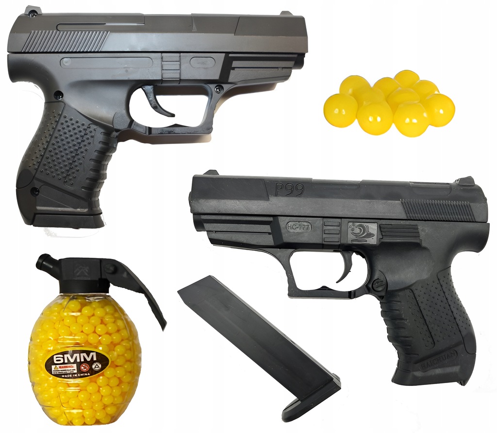 PISTOLET NA KULKI G19 6mm REPLIKA BRONI WALTHER P99 ASG - 15553276784 ...