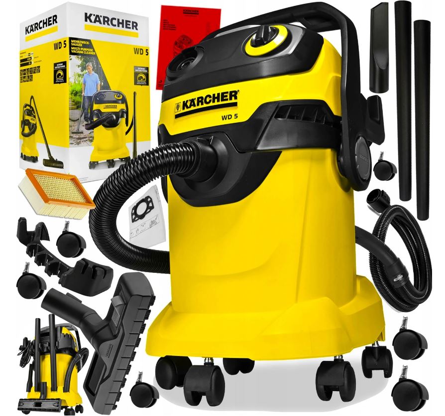 ODKURZACZ PRZEMYSŁOWY KARCHER WD 5 P 1800W 25L - 12773184539 ...