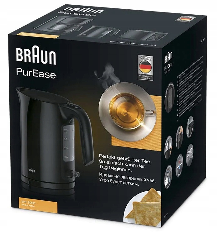 Czajnik Elektryczny Bezprzewodowy Braun WK3000 - 8840851513 - oficjalne archiwum Allegro