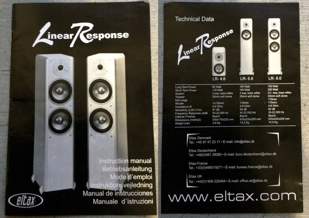 Kolumny ELTAX Linear Response 4.6 - 10134520530 - oficjalne archiwum ...