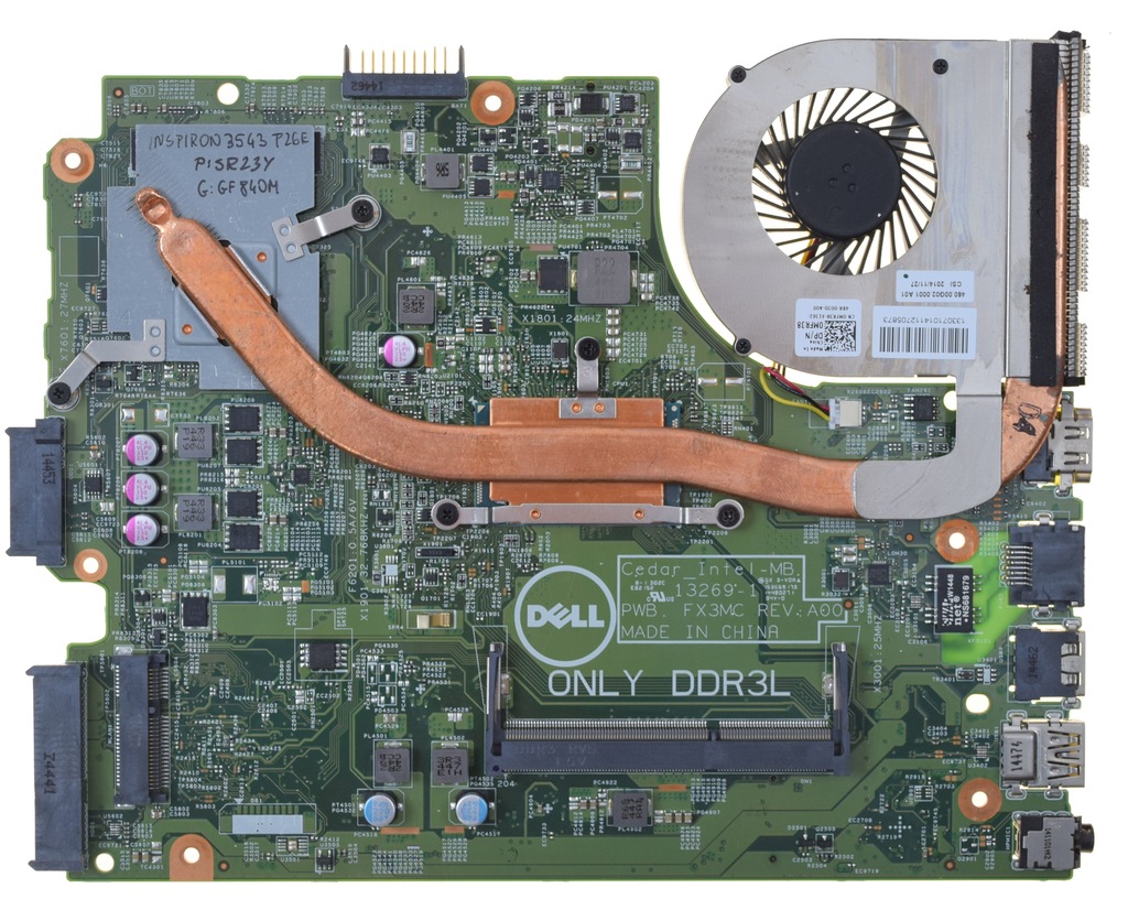 Płyta główna Dell Inspiron 15 3543 CEDAR_INTEL-MB 13269-1 FX3MC 0NVWNW i5 - 15409243099 ...