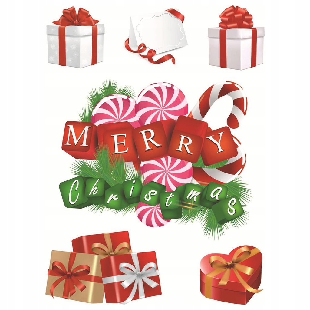 10pcs Christmas Window Decals Shop Window Mirror - 14818849499 ...