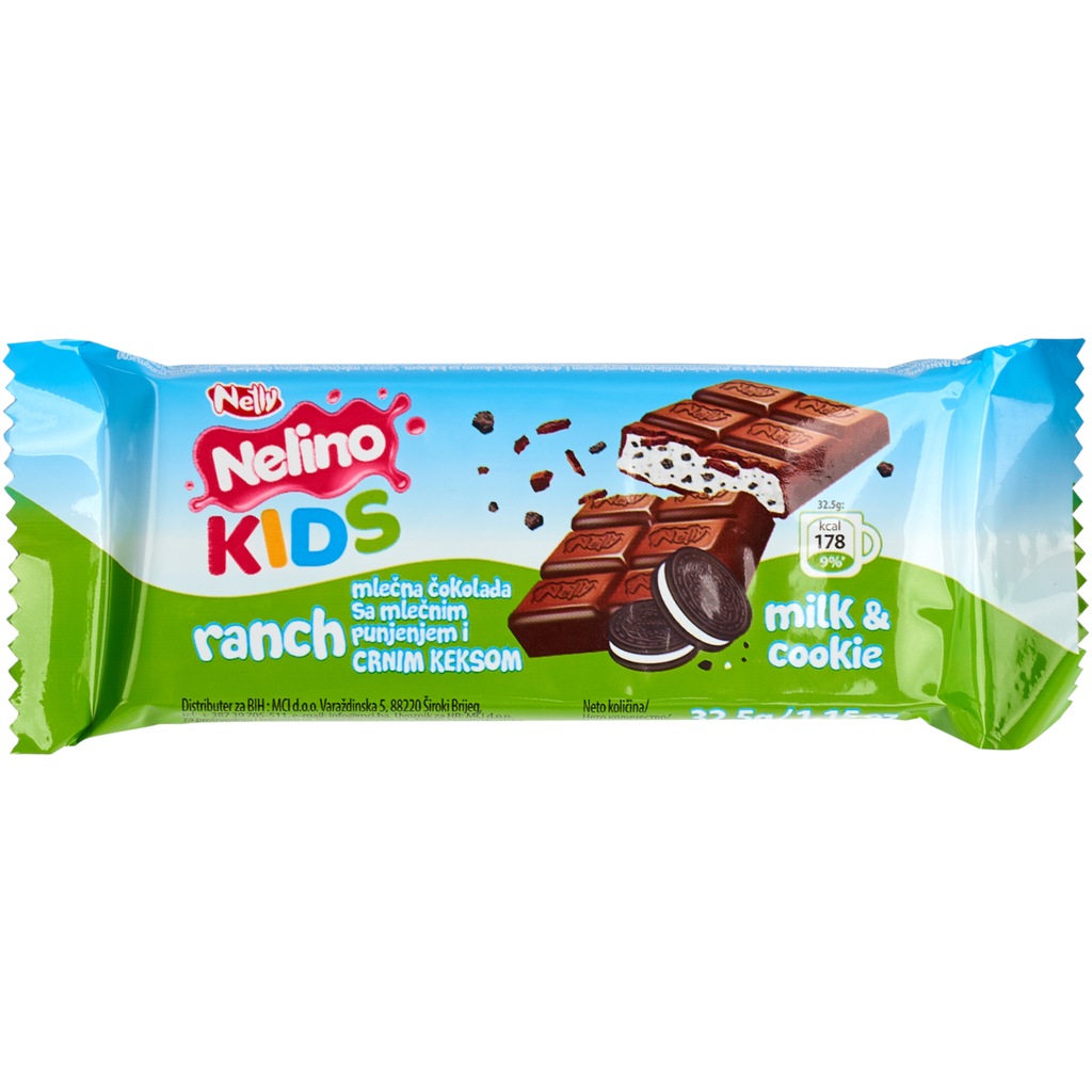 NELINO Kids Czekolada mleczna Milk Cookie 32,5 g - 12653589859 ...