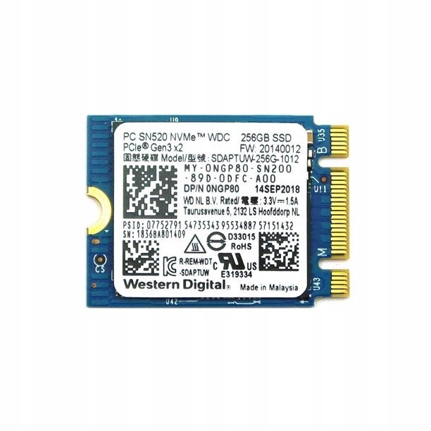 DYSK SSD NVMe WD SN520 / 256 GB / M.2 2230 PCIe - 13241721231 - oficjalne archiwum Allegro