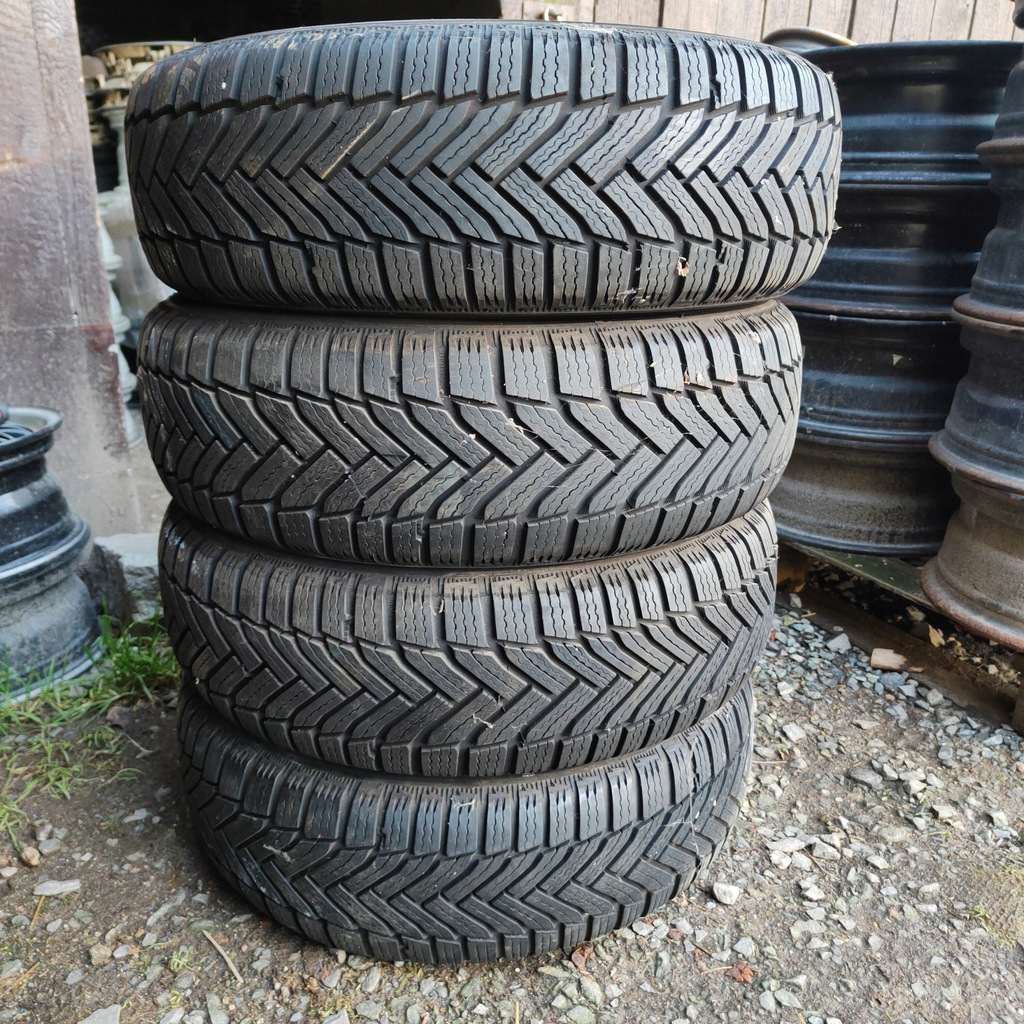 OPONY ZIMOWE MICHELIN 195/65 R15 ŁADNE KOMPLET - 14750819919 - oficjalne archiwum Allegro