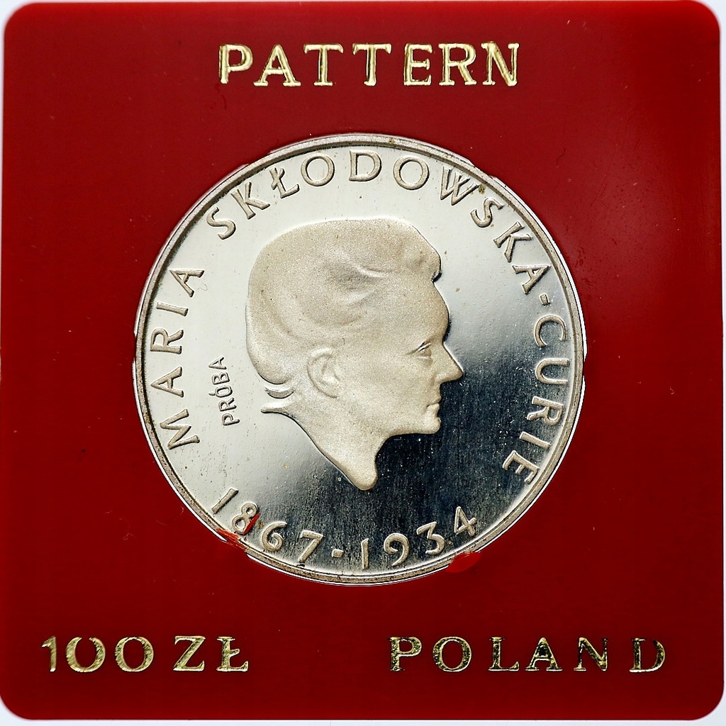 GZ 100 zł 1974 Maria Curie próba - 17231571754 - oficjalne archiwum Allegro