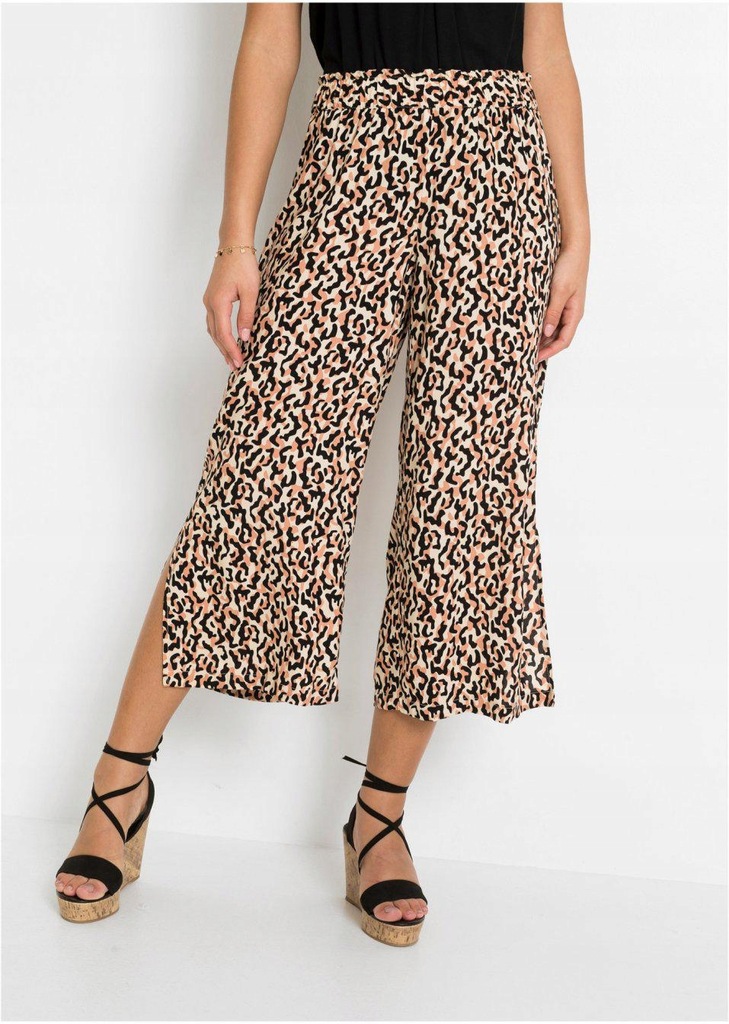 BODYFLIRT SPODNIE KULOTY Z WYCIĘCIAMI W CĘTKI 38 M - 13578332983 ...