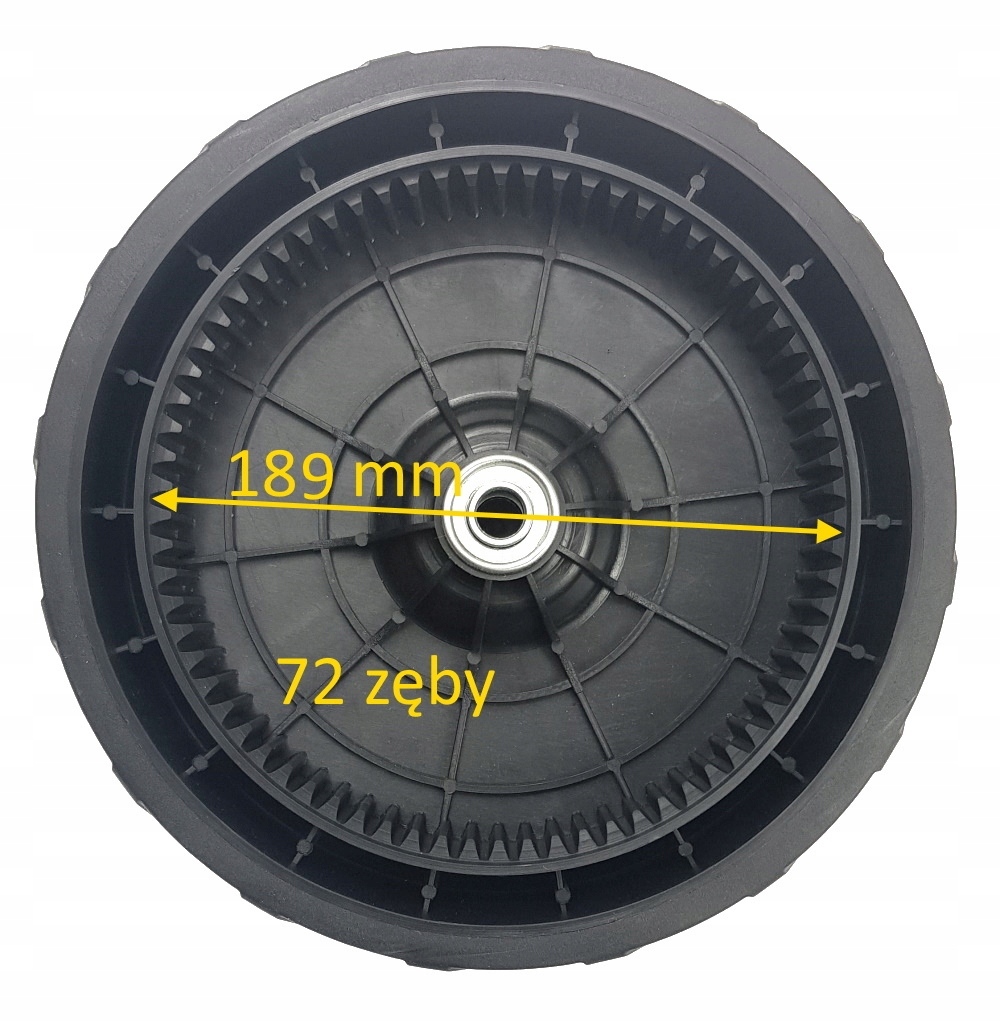 KOŁA KOŁO NAPĘDU KOSIARKI 255 MM 72 ZĘBY OŚ 12,8MM - 10540969119 ...