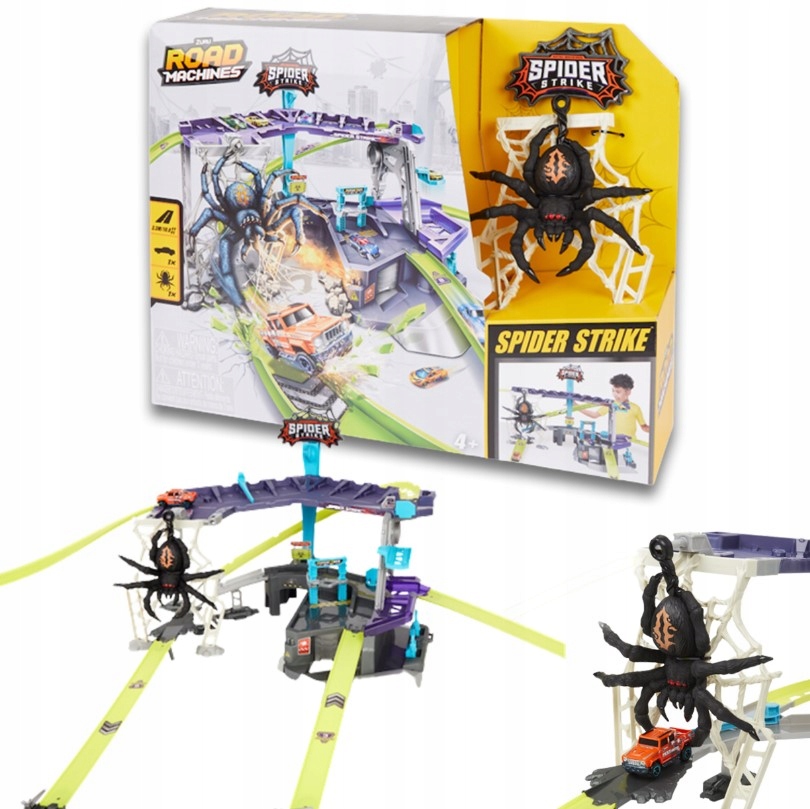 TOR WYŚCIGOWY ZURU SPIDER STRIKE - AUTA ATAK PAJĄKA 170CM PREZENT ...