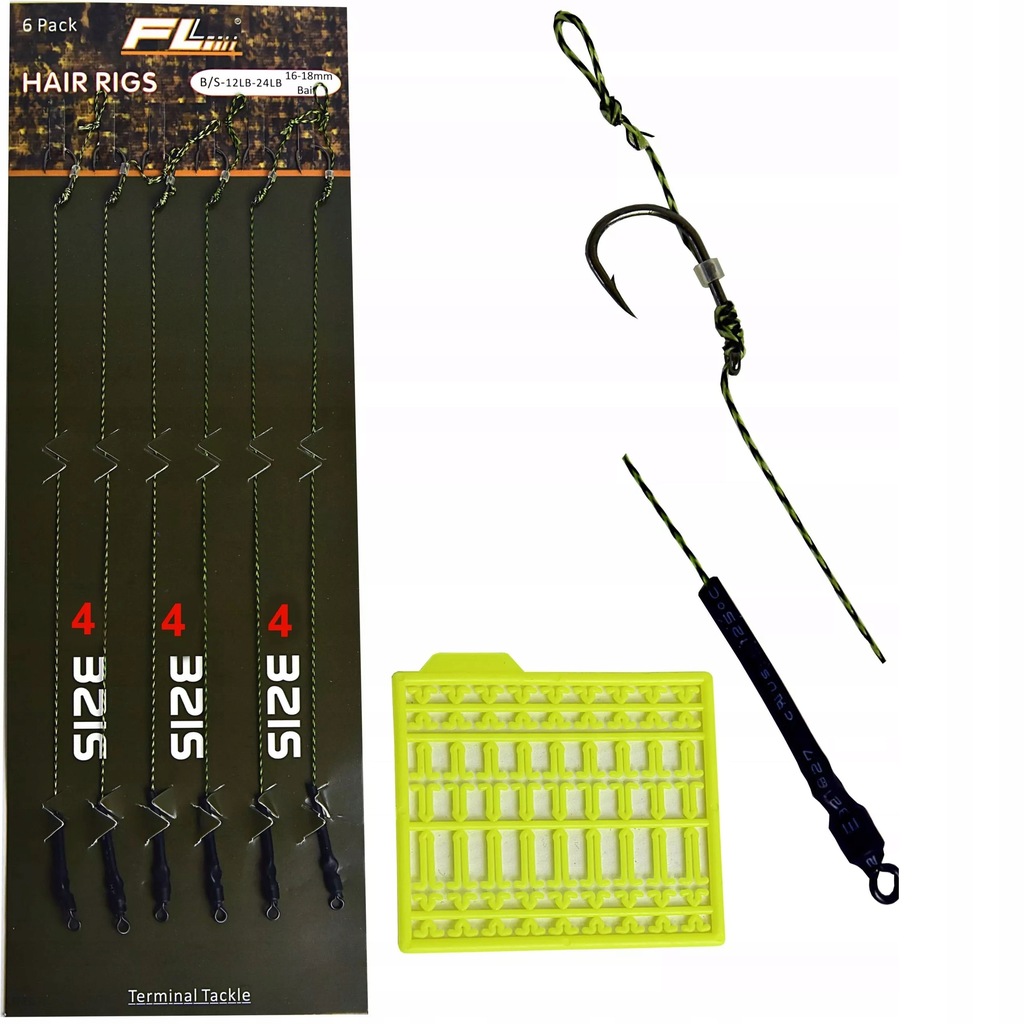 PRZYPONY KARPIOWE Z WŁOSEM 6 SZT HAK #4 - 12354240407 - oficjalne archiwum Allegro