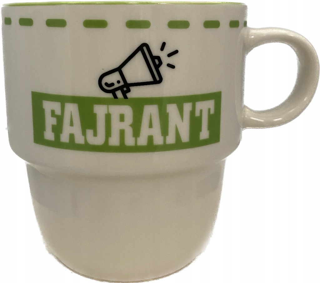 Kubek z nadrukiem a'la PRL FAJRANT porcelana 450ml - 14244553696 - oficjalne archiwum Allegro