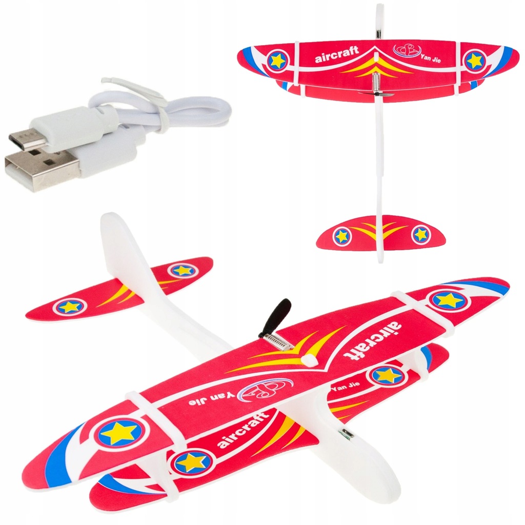 SAMOLOT STYROPIANOWY LATAJĄCY PIANKOWY USB SILNIK - 13967094077 ...