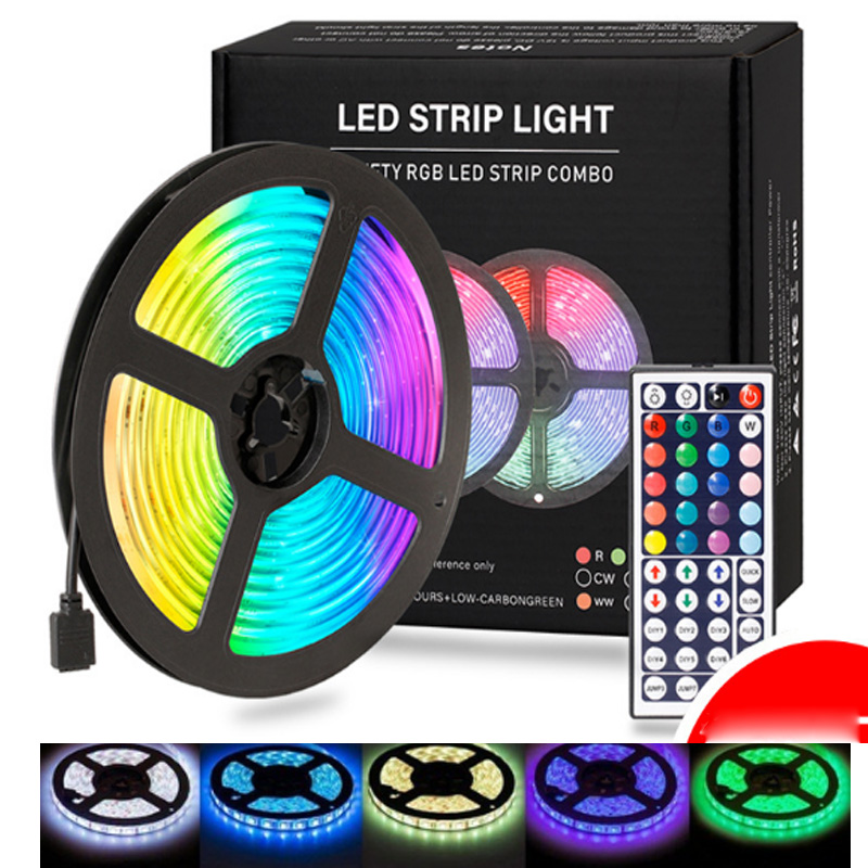 Taśma LED RGB 10m ZESTAW 5050 ŻARÓWKI KOLOROWE - 12222466932 ...