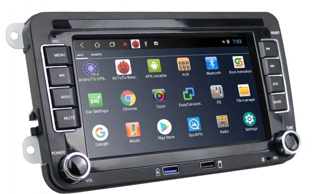 RADIO 2 DIN VW PASSAT B6 B7 GOLF 5 6 ANDROID 10 - 10189504249 - oficjalne archiwum Allegro