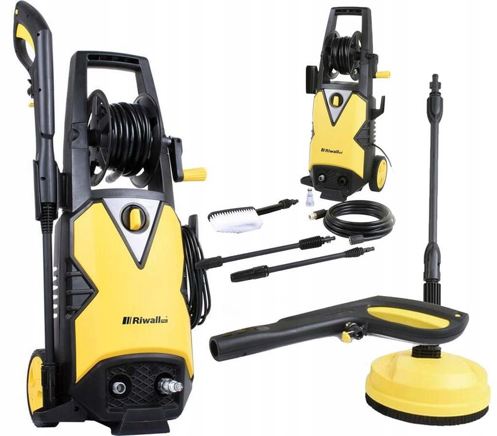 Myjka wysokociśnieniowa Riwall REPW 150 SET do czyszczenia 2000 W 150 bar - 15529090595 ...