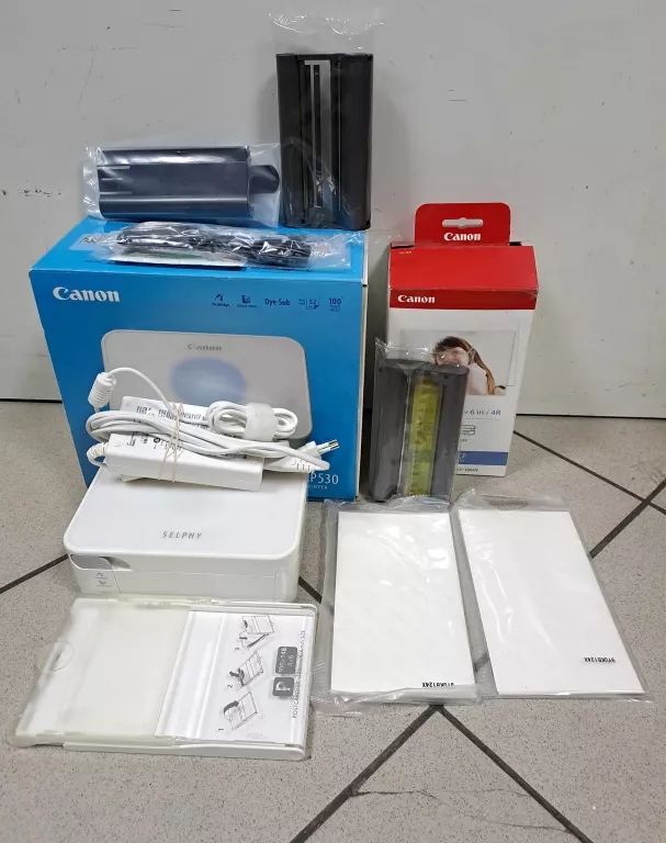 DRUKARKA DO ZDJEC CANON SELPHY CP530 COMPACT PHOTO PRINTER + WKŁADY ...