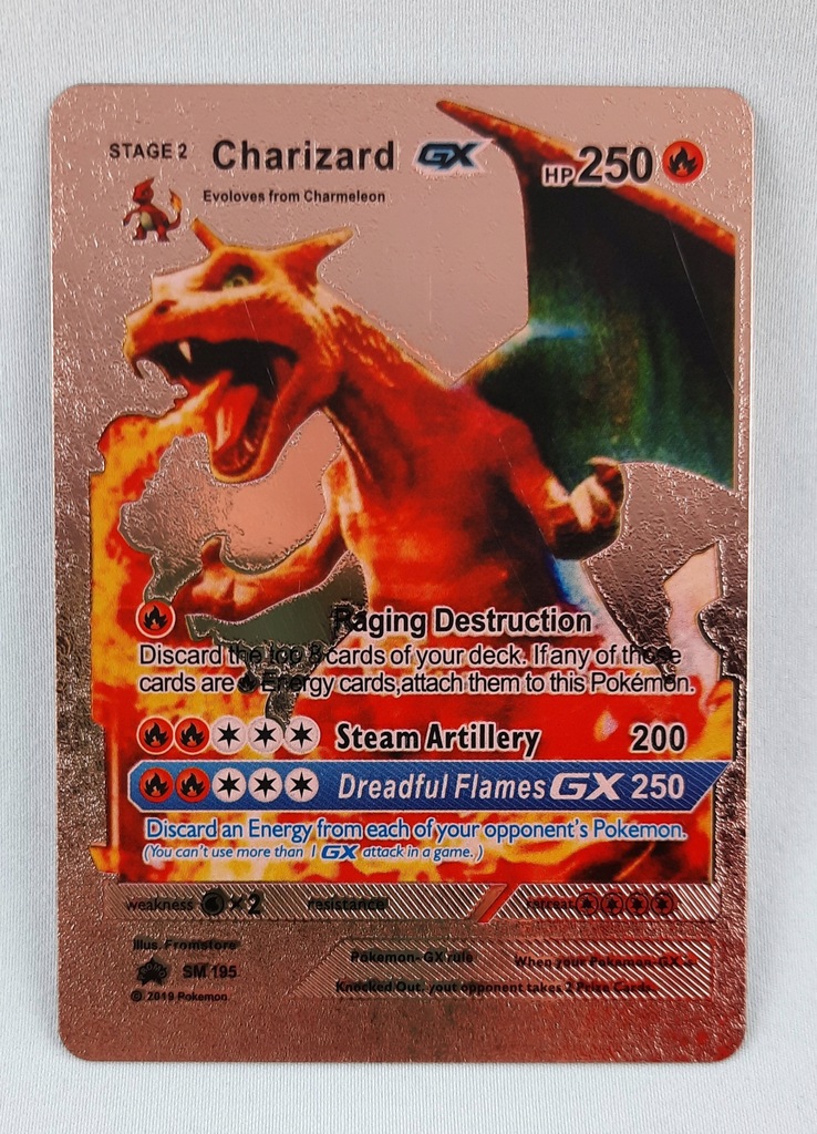 RÓŻOWA karta Pokemon CHARIZARD - 13362022650 - oficjalne archiwum Allegro