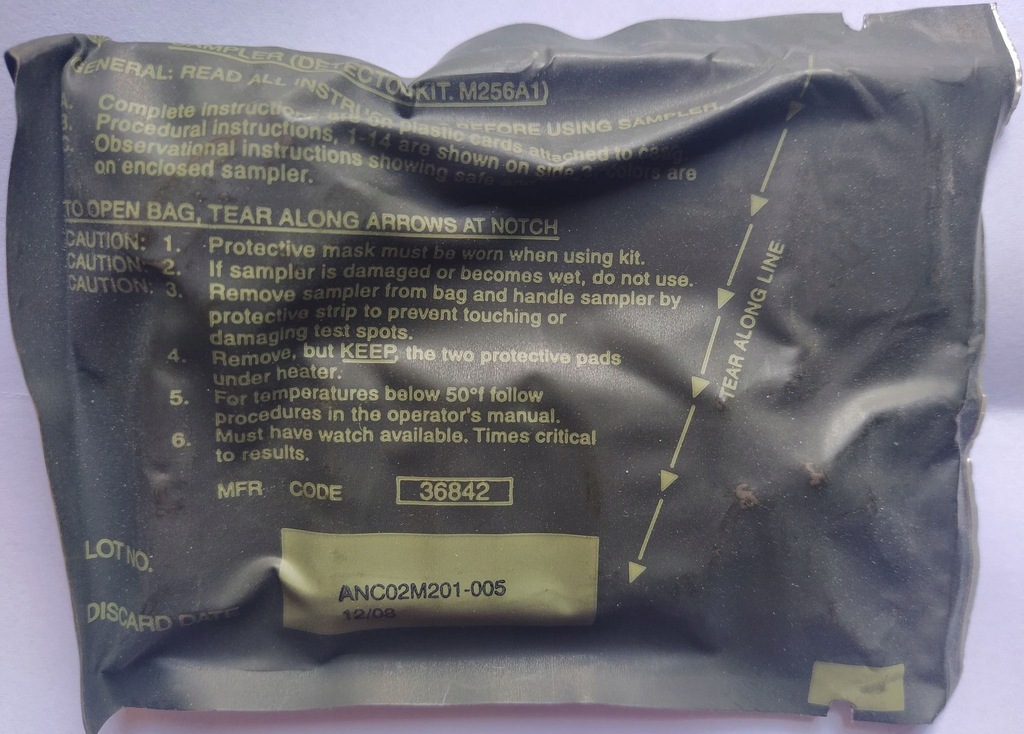 DETEKTOR BRONI CHEMICZNEJ US ARMY M256A1 - 12544530849 - oficjalne ...