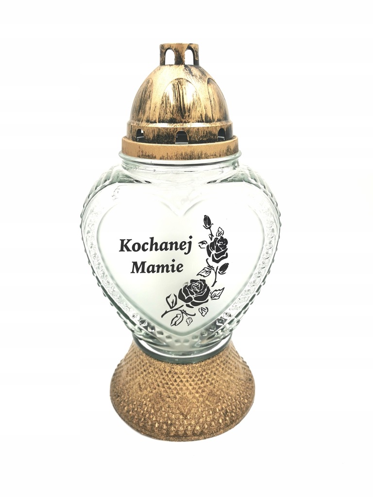 ZNICZ ZNICZE Z DEDYKACJĄ DLA MAMY SERCE ZŁOTE DUŻE - 12579950514 ...